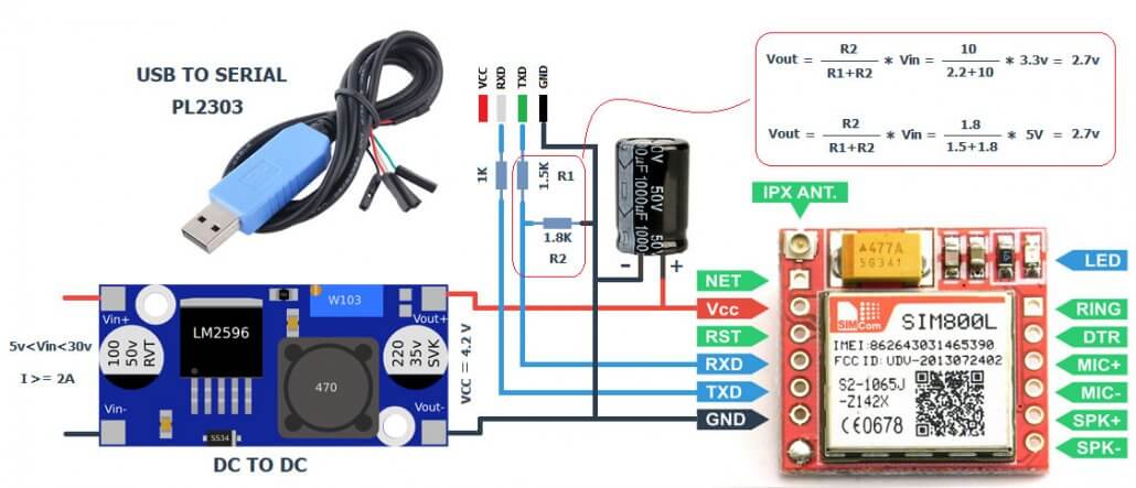 ارسال دیتا به سرور توسط ماژول sim800 - ارسال دما و رطوبت به سرور با sim800