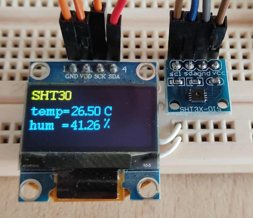 راه اندازی سنسور رطوبت و دما SHT3x