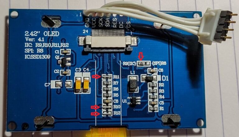 راه اندازی نمایشگر 2.42 OLED اینچ با درایور SSD1309 + فونت فارسی